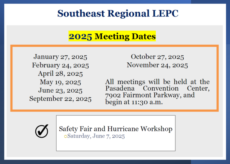 Southeast Regional Local Emergency Planning Committee – Dear Community ...